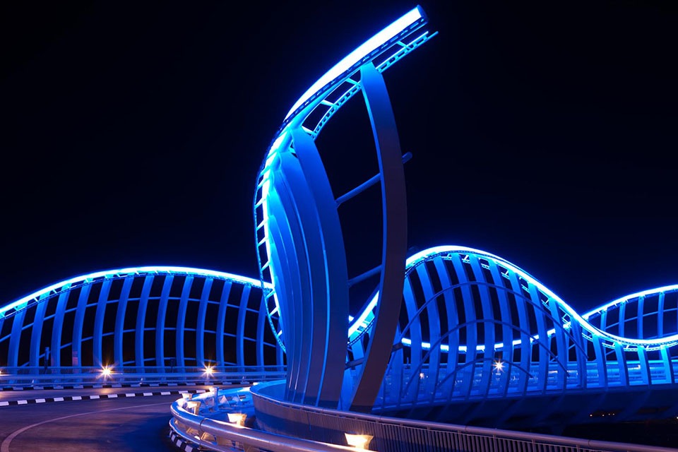 Meydan VIP Bridge and Royal Bridge Dubai, United Arab Emirates | Color ...