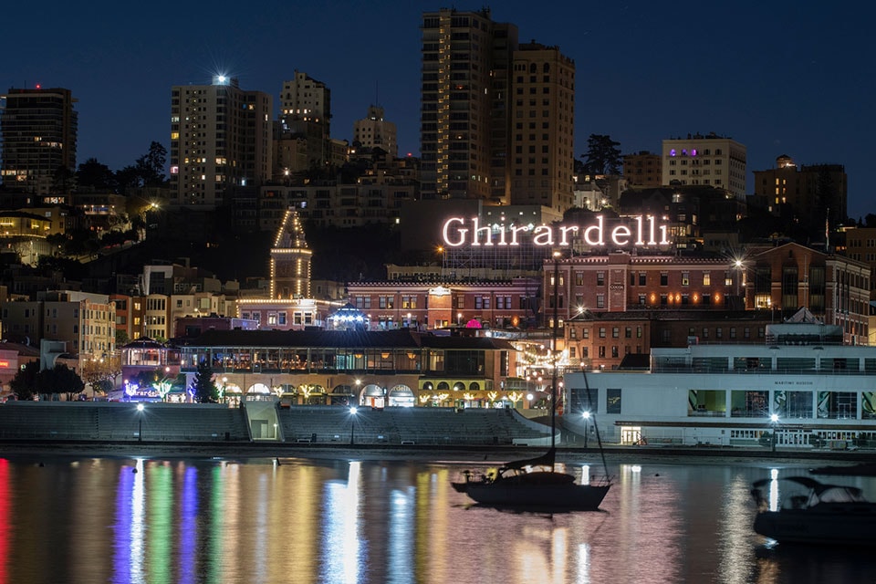 Ghirardelli Square Sign Ghirardelli Square #1 Tote Bag By Linda Woods