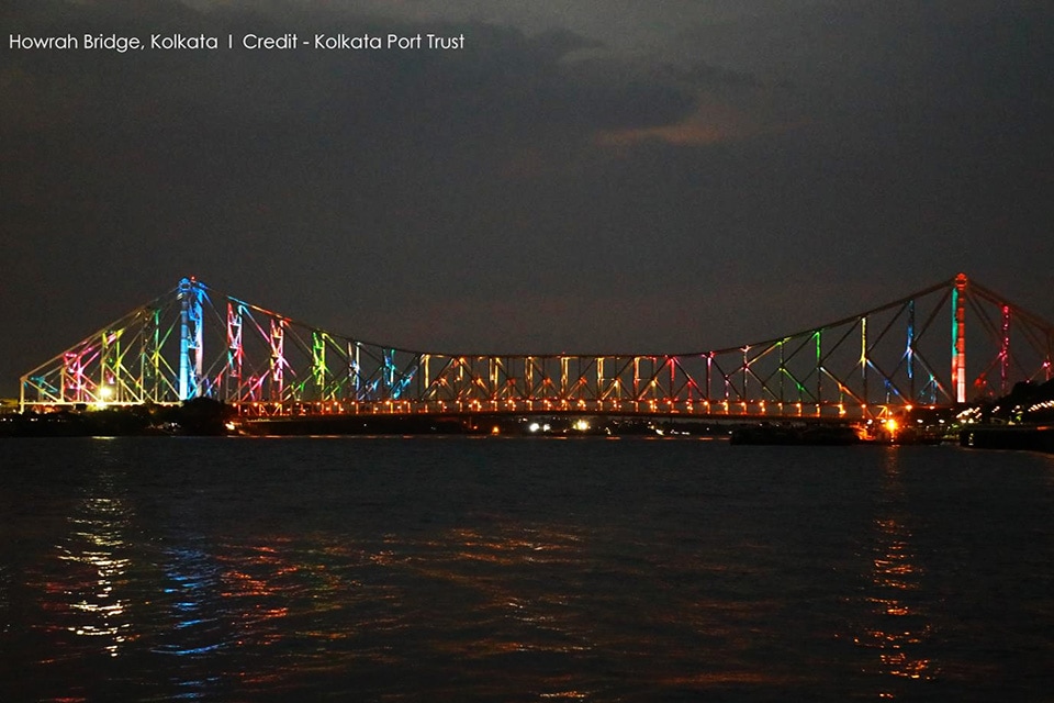 Howrah Bridge At Night